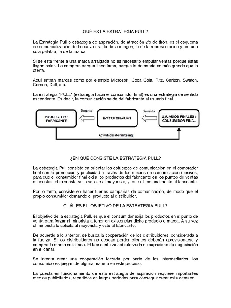 Estrategia de Pull | PDF | Marca | Publicidad