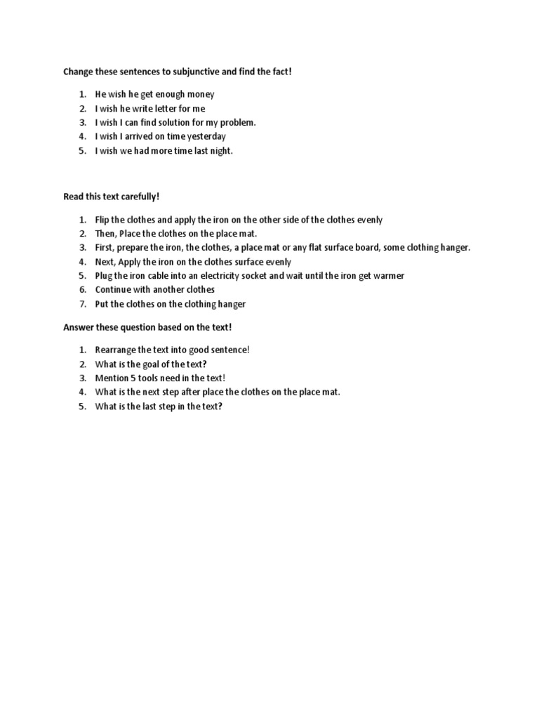 Subjunctive Mood Sentence Practice | PDF