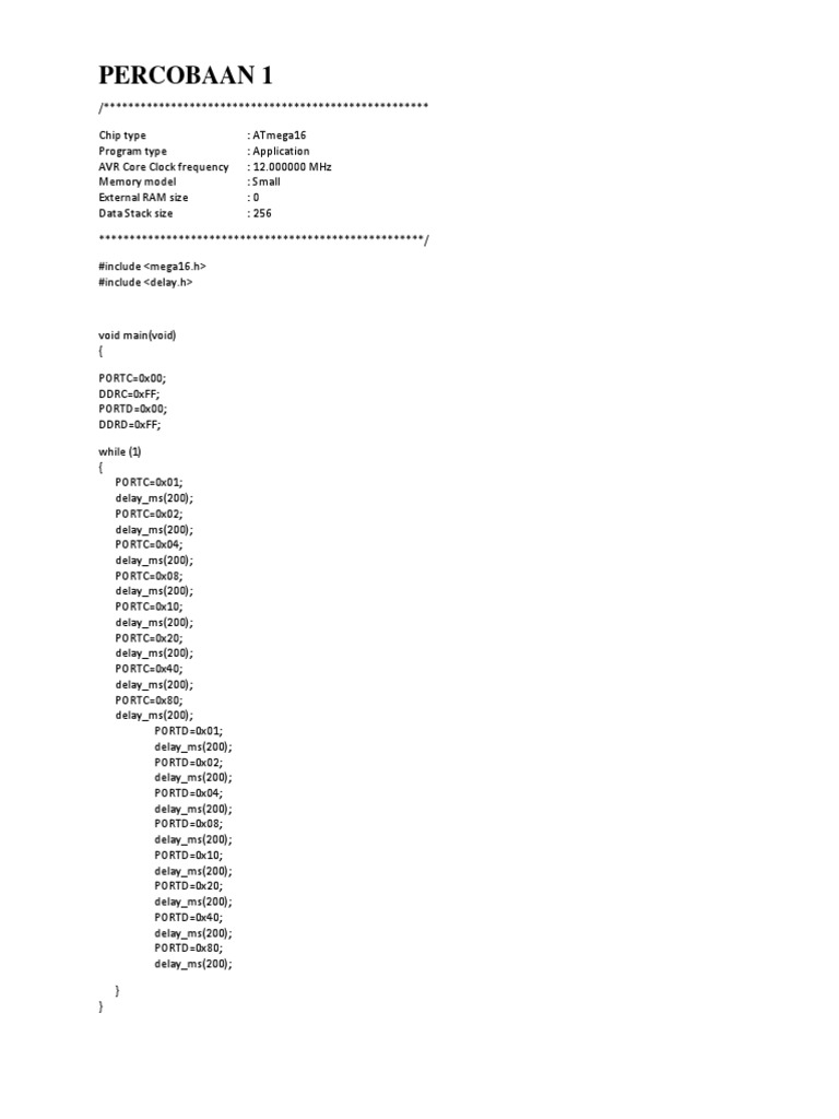 Kode Program | PDF | Random Access Memory | Integrated Circuit