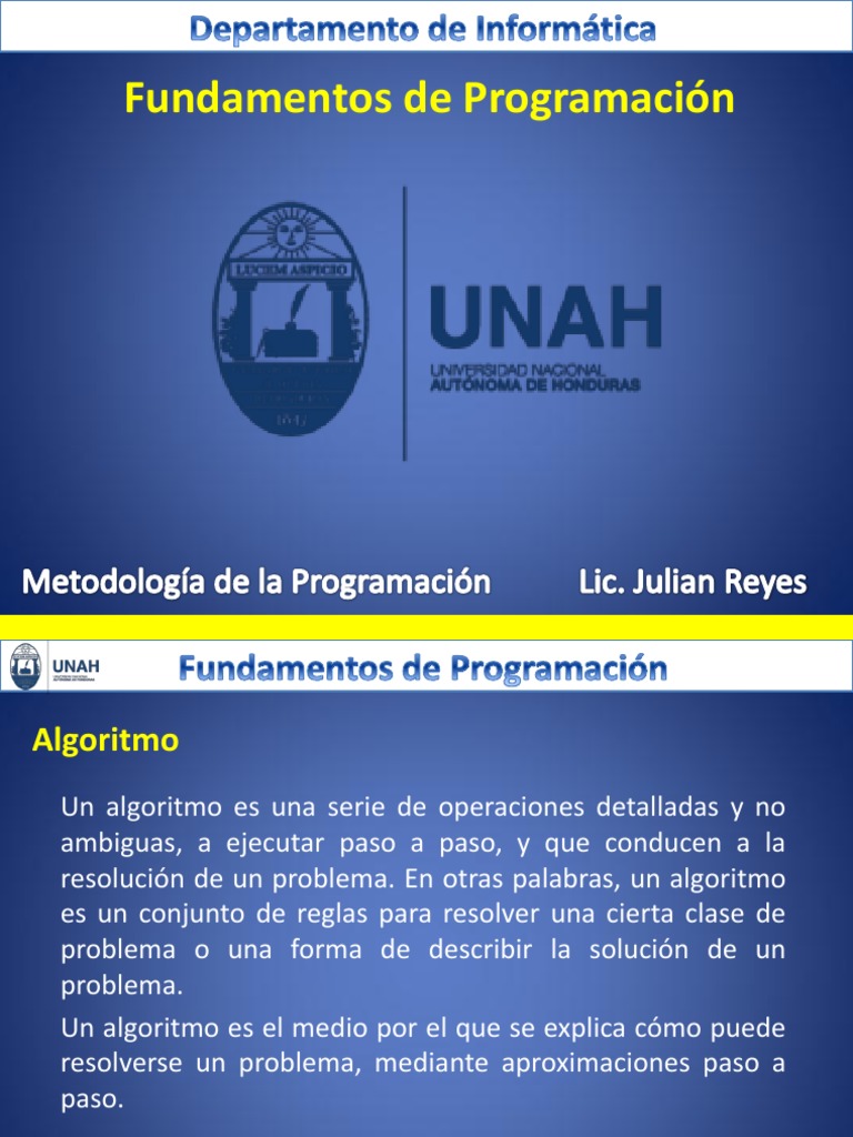 Fundamentos de Programación PDF | PDF | Algoritmos | Lenguaje de ...