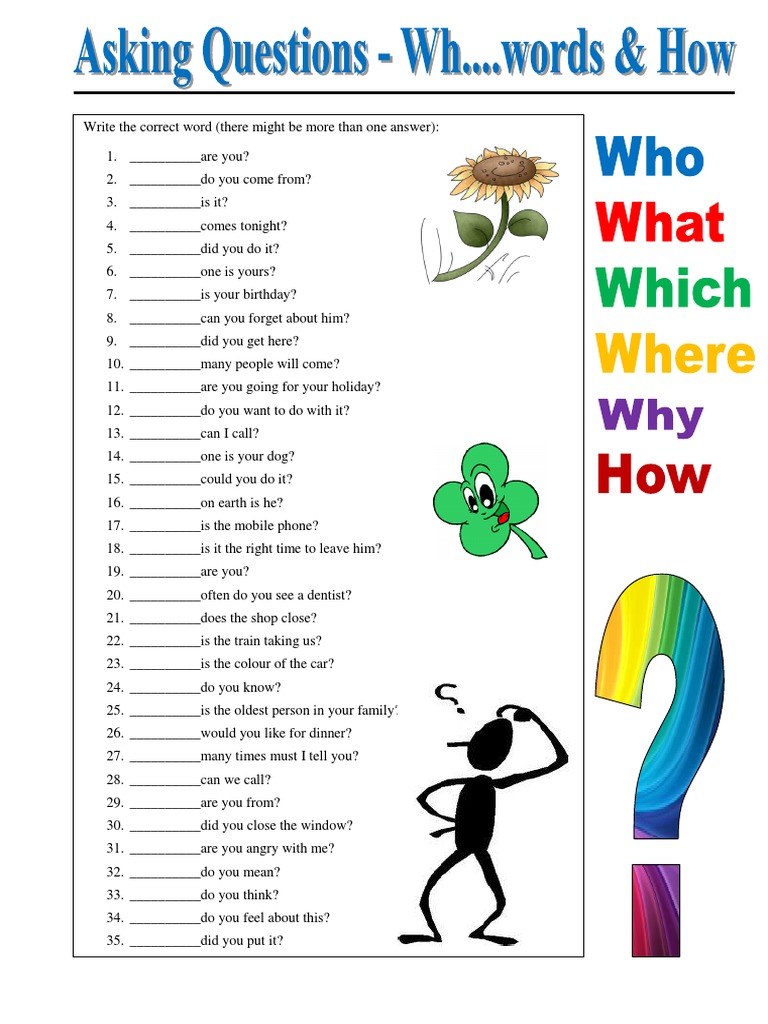 Question Formation Activities | PDF