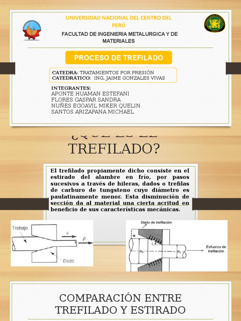 Proceso de Trefilado | PDF | Ingeniería mecánica | Rieles