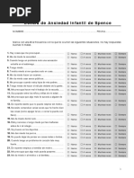 SCARED - Escala de Ansiedad en Español | PDF | Temor | Ajedrez