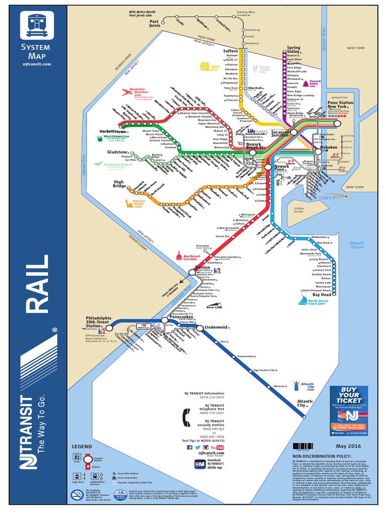 Rail System Map PDF | PDF | Rail Infrastructure | Nj Transit
