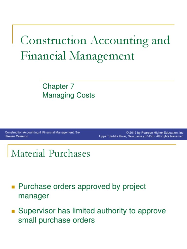 Construction Accounting and Financial Management | PDF | Consumer Price ...
