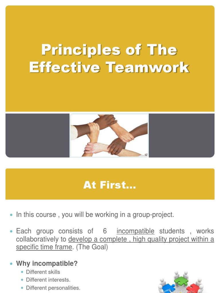 Principles of The Effective Teamwork | PDF | Time Management ...