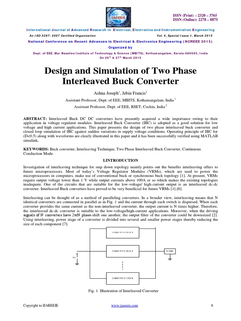 Design and Simulation of Two Phase Interleaved Buck Converter ...