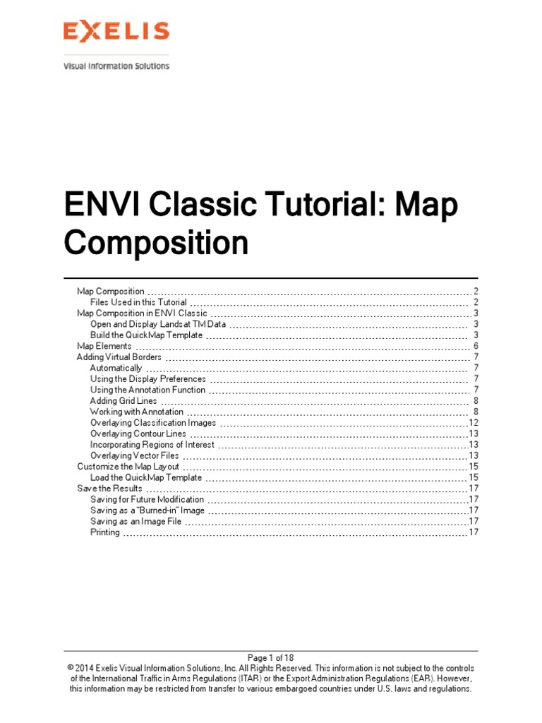 ENVI Classic Tutorial | PDF | Menu (Computing) | Computer Graphics