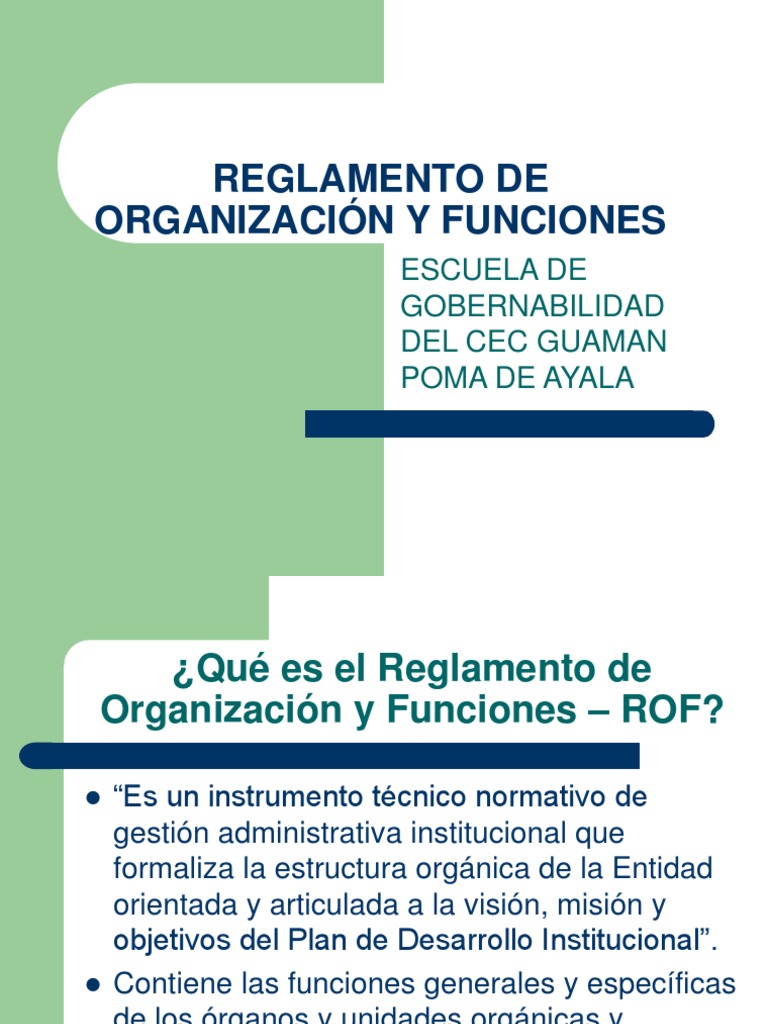 Rof 043 | PDF | Regulación | Institución