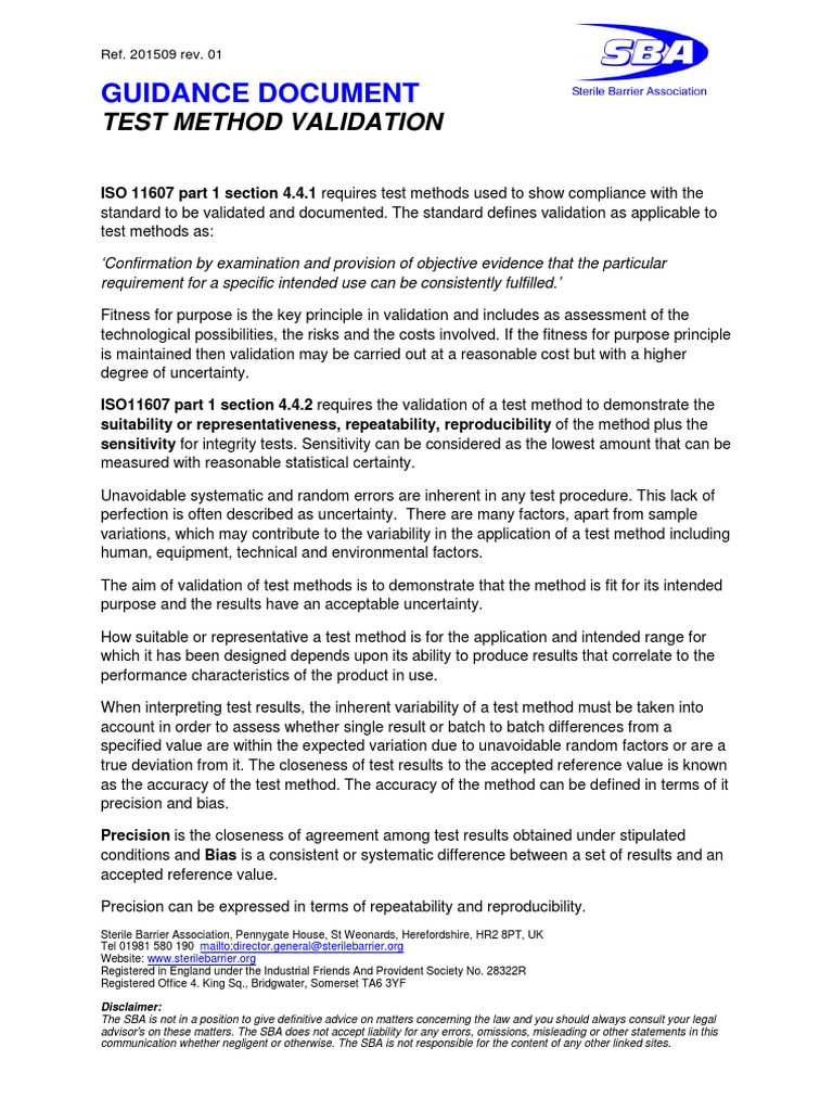 Test Method Validation Guidance | Download Free PDF | Accuracy And ...