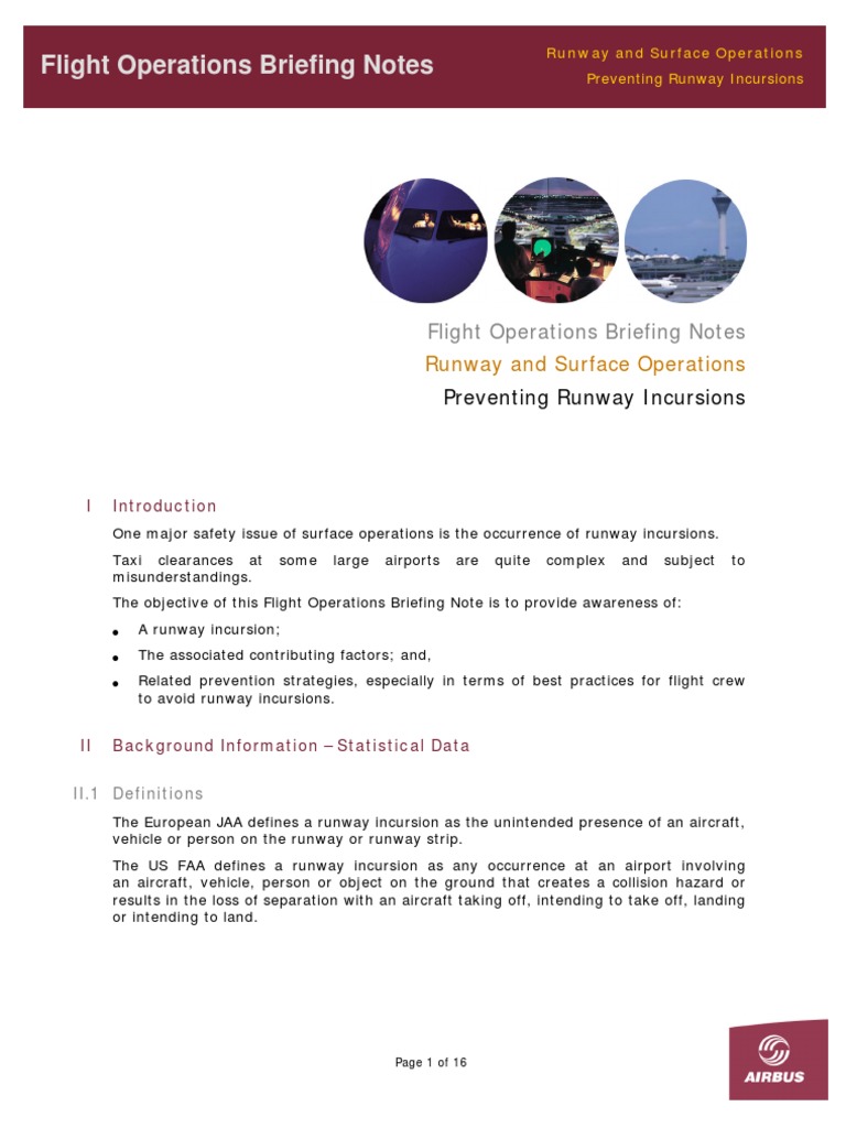 Flight Operations Briefing Notes | PDF | Air Traffic Control | Airport