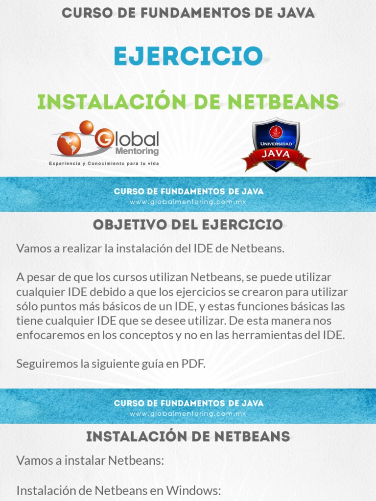 Instalación de Netbeans para Java | PDF
