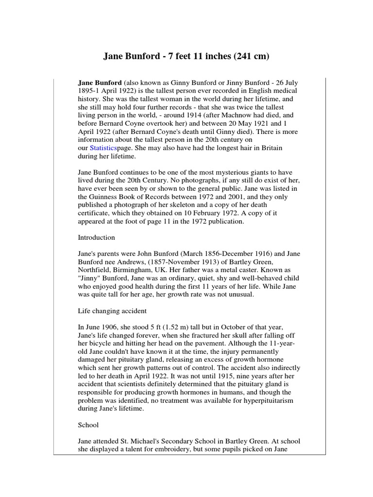 Jane Bunford - 7 Feet 11 Inches (241 CM) : Jane Bunford (Also Known As ...