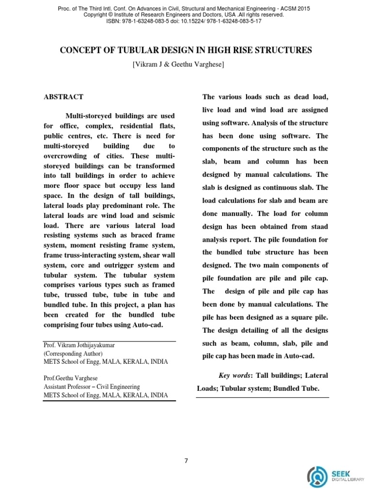 Concept of Tubular Design in High Rise Structures (Ingles) | PDF ...