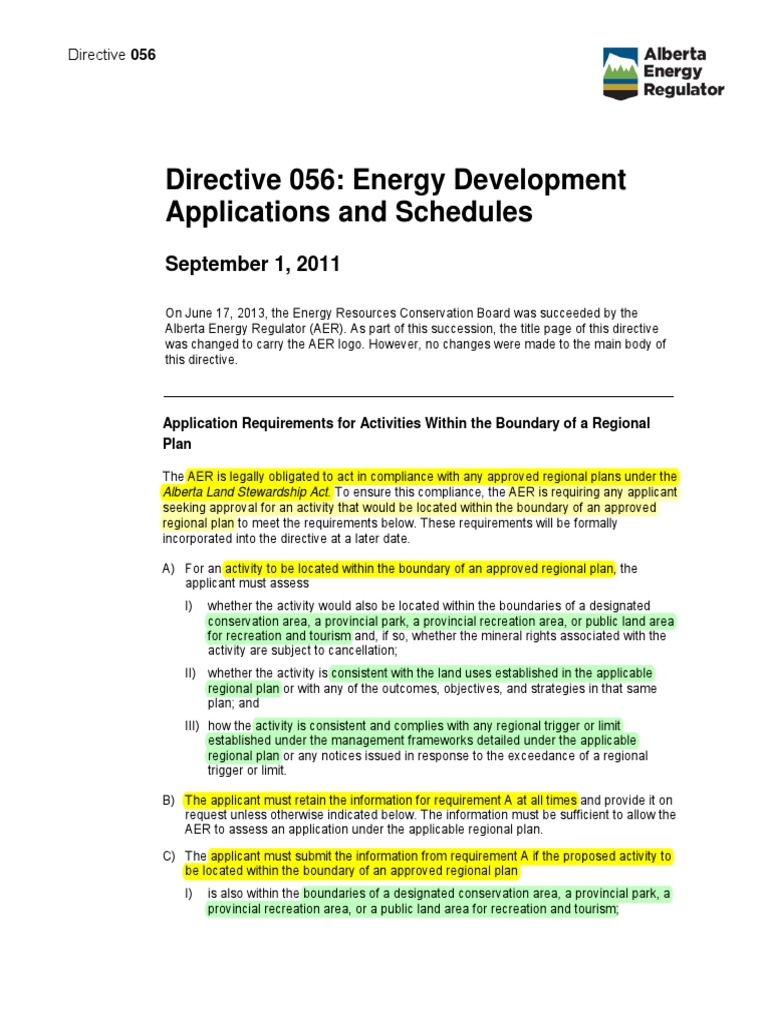 Directive 056 | Download Free PDF | Pipeline Transport | Energy And Resource