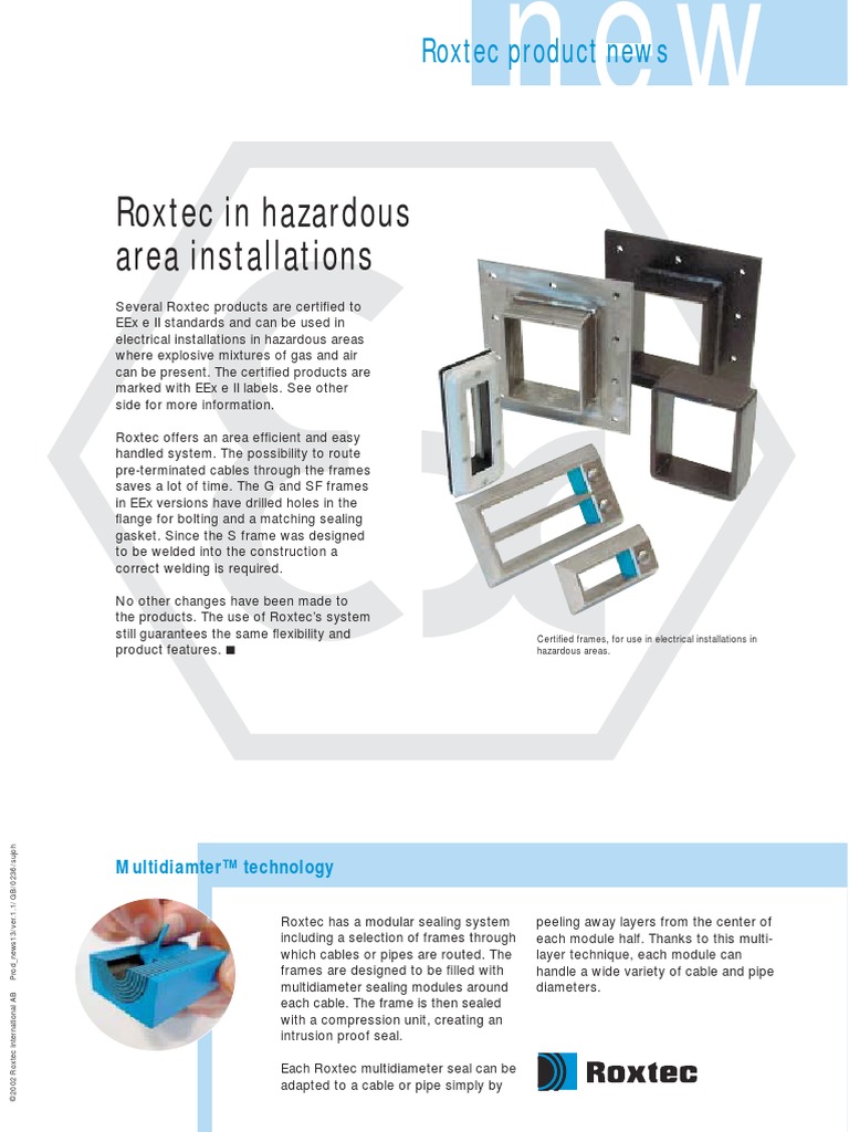 Roxtec in Hazardous Area Installations | PDF | Pipe (Fluid Conveyance ...