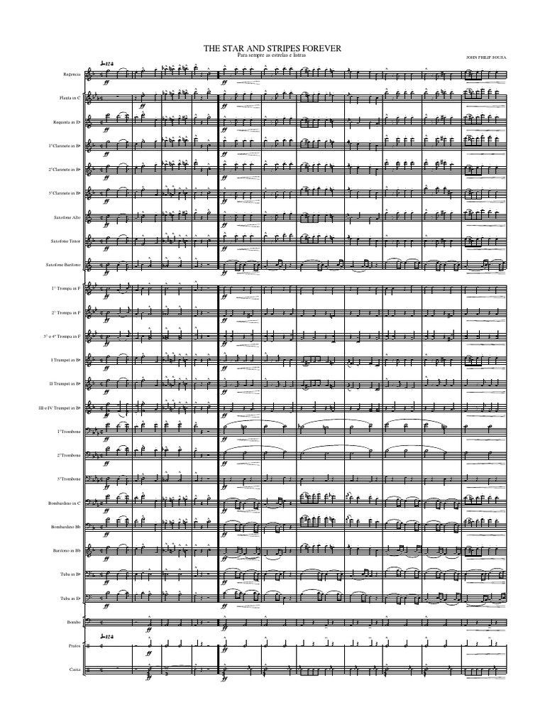 The Star and Stripes Forever | PDF | Aerophones | Brass Instruments