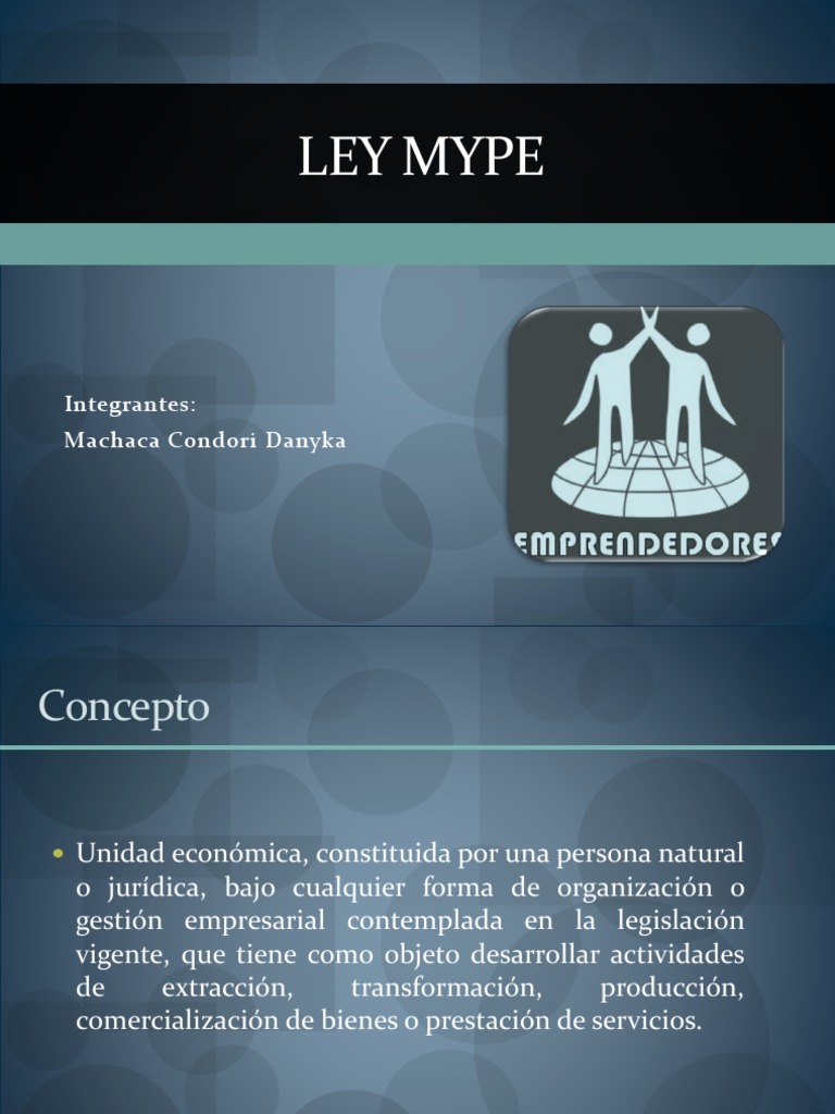 Diapositiva LEY MYPE | PDF