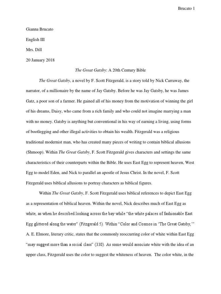Great Gatsby Research Paper | Download Free PDF | The Great Gatsby ...