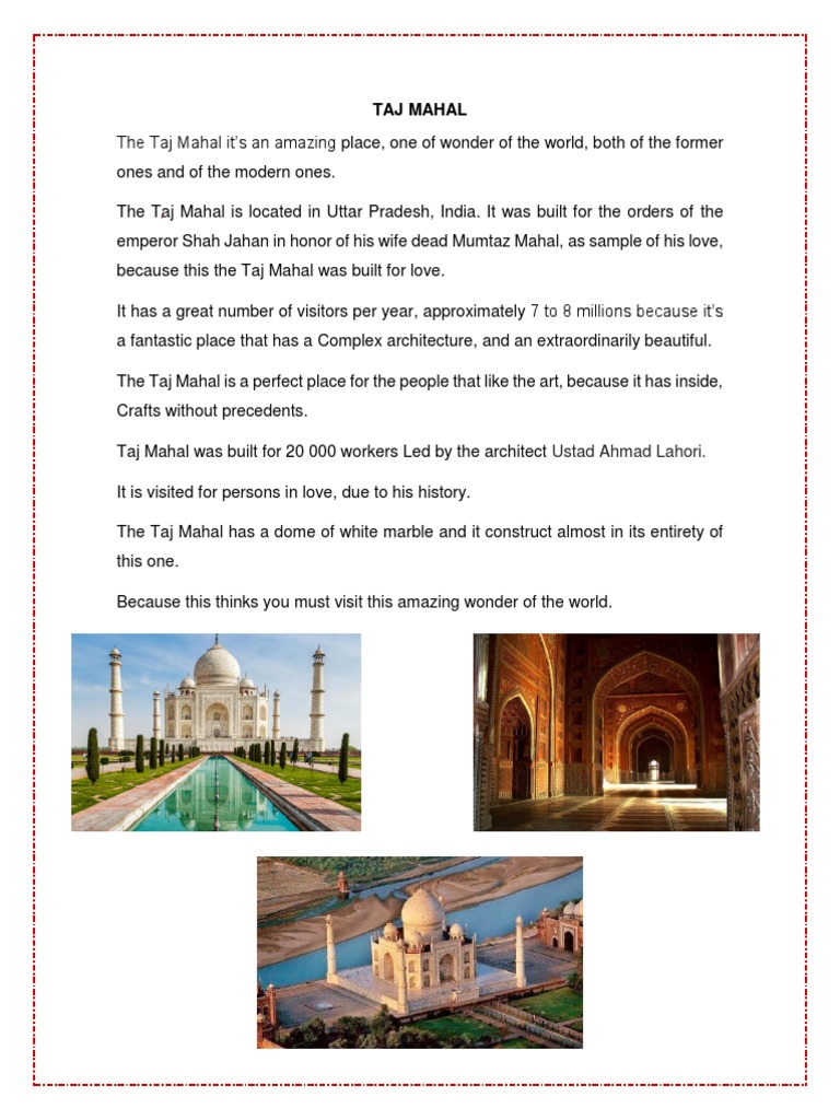 Taj Mahal: Ustad Ahmad Lahori | PDF | Art