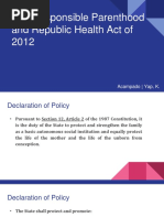 RA 7600 Rooming in and Breast Feeding Act of 1992 Milk Code RA 10354 R ...