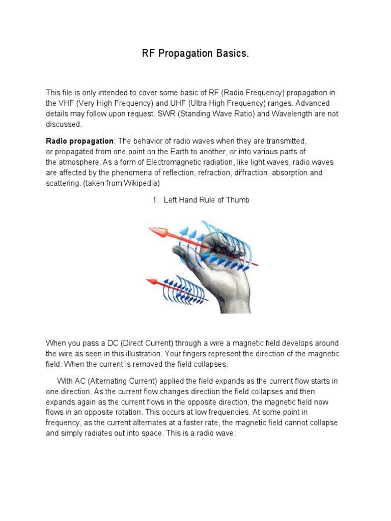 RF Propagation Basics | PDF | Radio Propagation | Very High Frequency