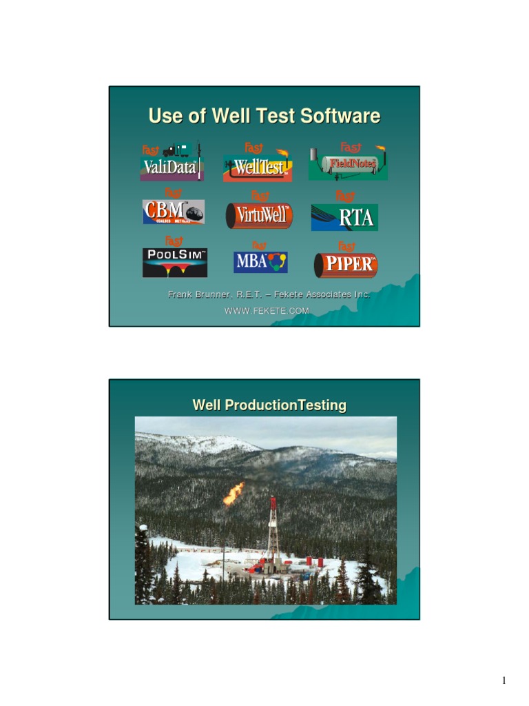 Use of Well Test Software for Pressure Transient Analysis | PDF | Gases ...
