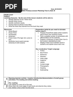 LESSON PLAN (Reading Comprehension) | PDF | Reading Comprehension ...