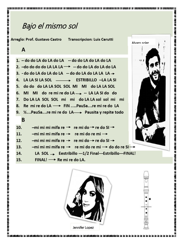 Acordes de "Bajo el mismo sol" | PDF | Artes del Lenguaje y Comunicación