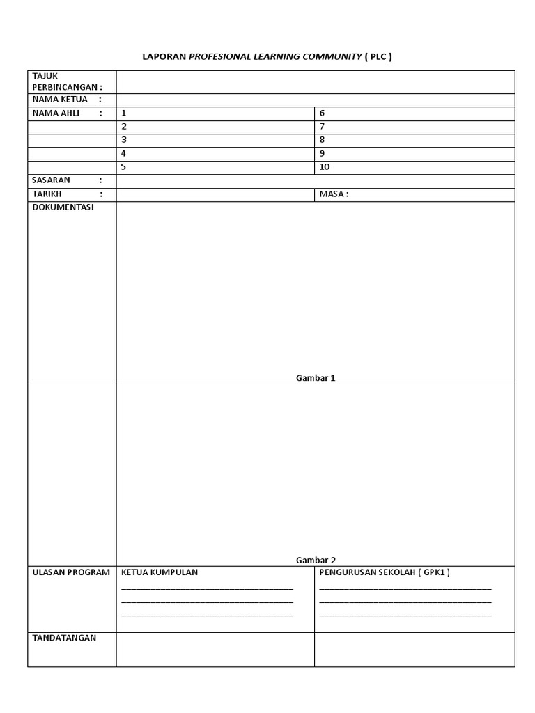 Format Laporan PLC | PDF