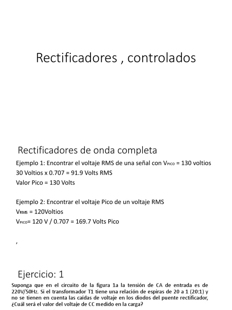 Rectificadores Controlados | PDF | Rectificador | Corriente eléctrica