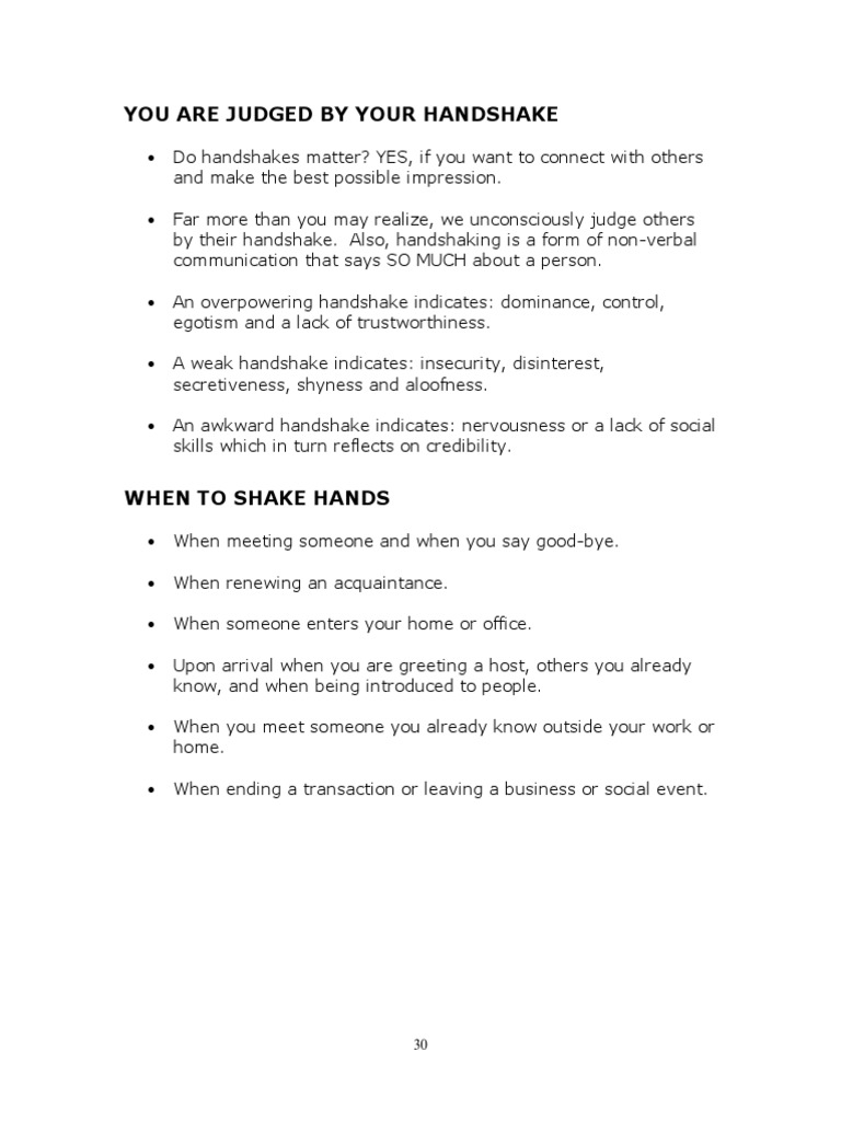 Handshake PDF | PDF | Psychological Concepts | Communication