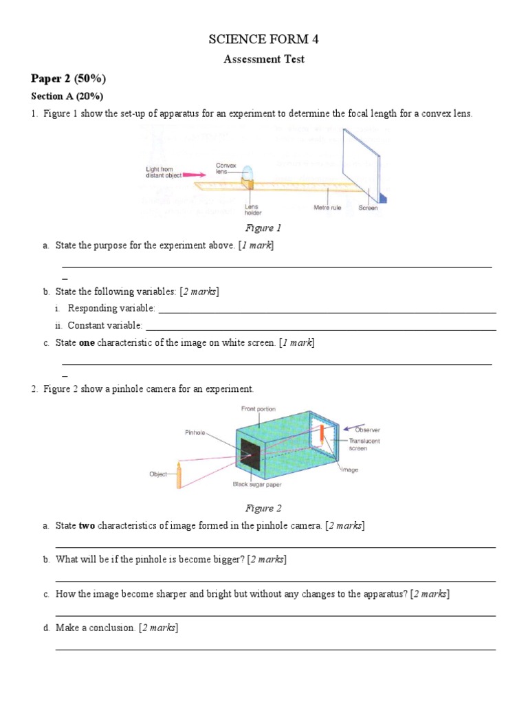 Science Form 4 Chapter 6,7 & 8 | PDF | Camera | Light
