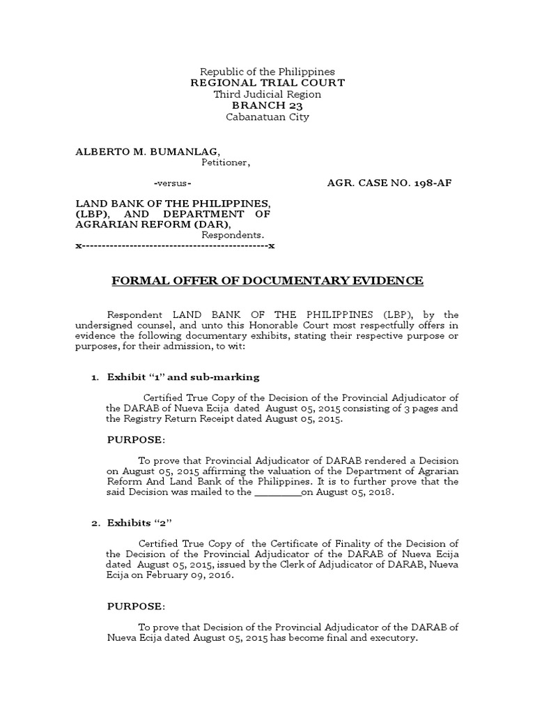 Formal Offer - Bumanlag | PDF | Government | Business