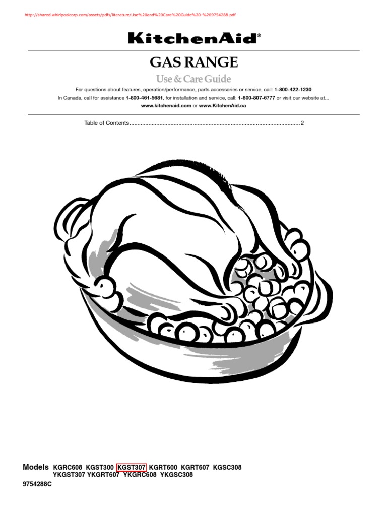 KitchenAid KGST307.Range - User.manual | PDF | Cookware And Bakeware ...