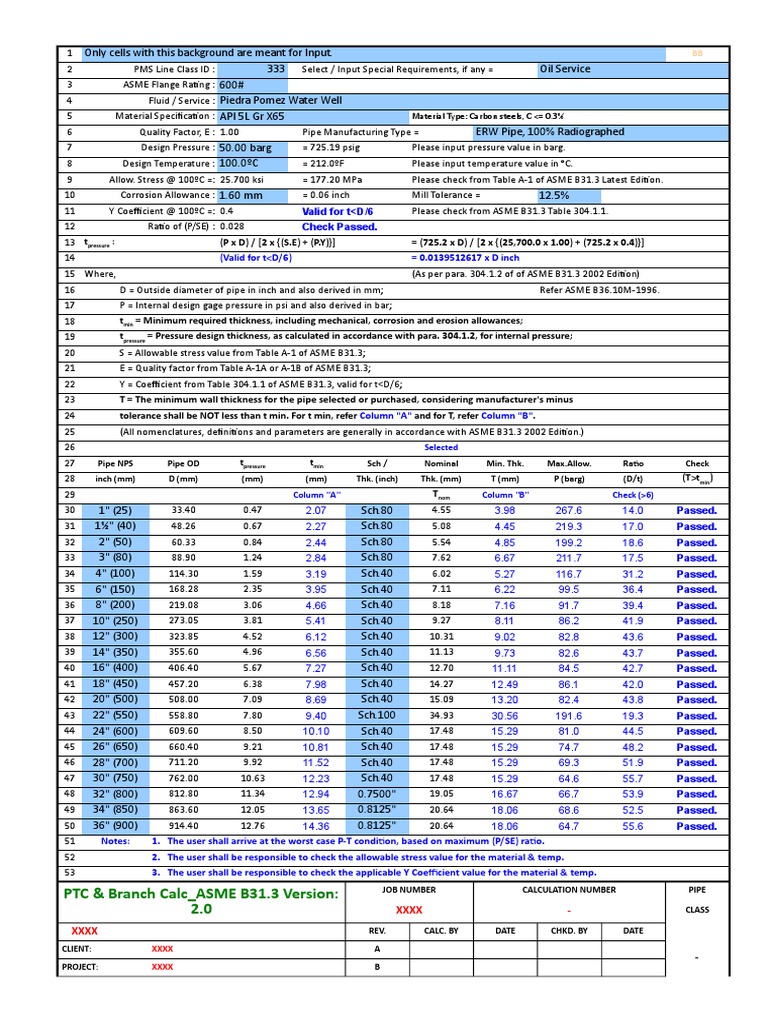 Pipe Flow Calculations | Pipe (Fluid Conveyance) | Pressure