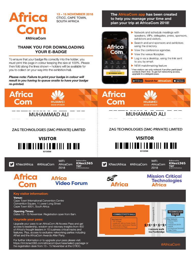 AfricaCom Ebadge | PDF