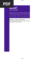 Kahoot Quiz Template for Excel | PDF | Microsoft Excel | Software