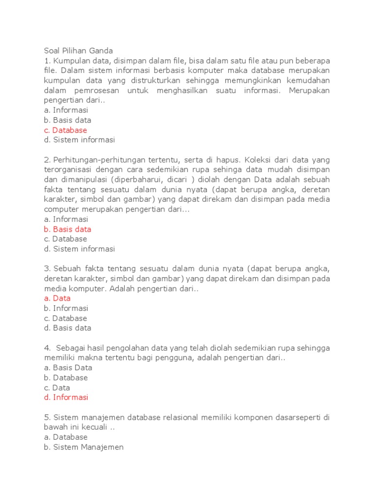 Soal Basis Data | PDF