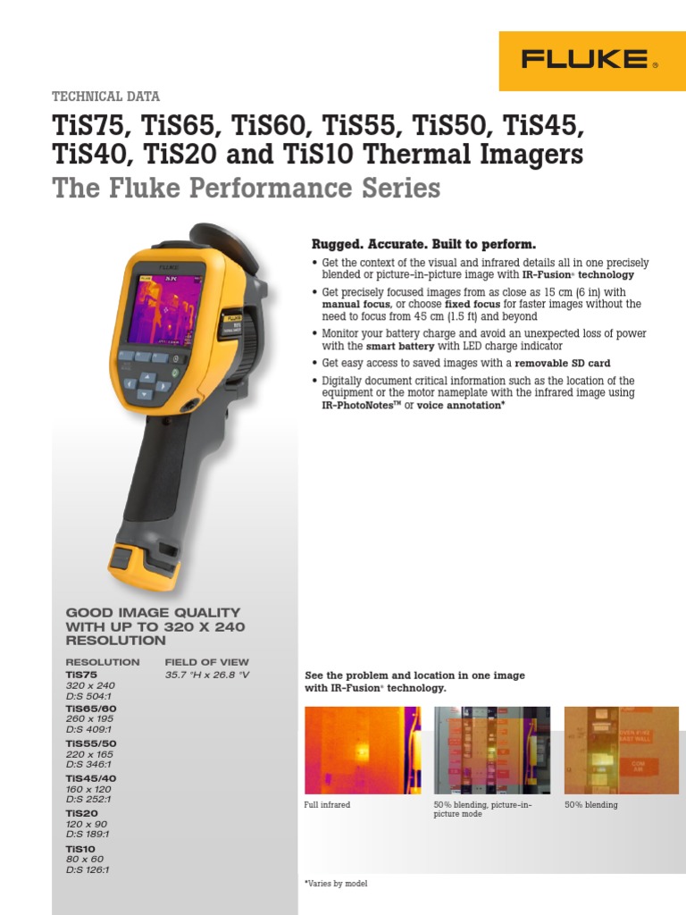 Fluke All Thermal Imagers Catalogue From Fluke Bangladesh | PDF | Battery Charger | Pixel
