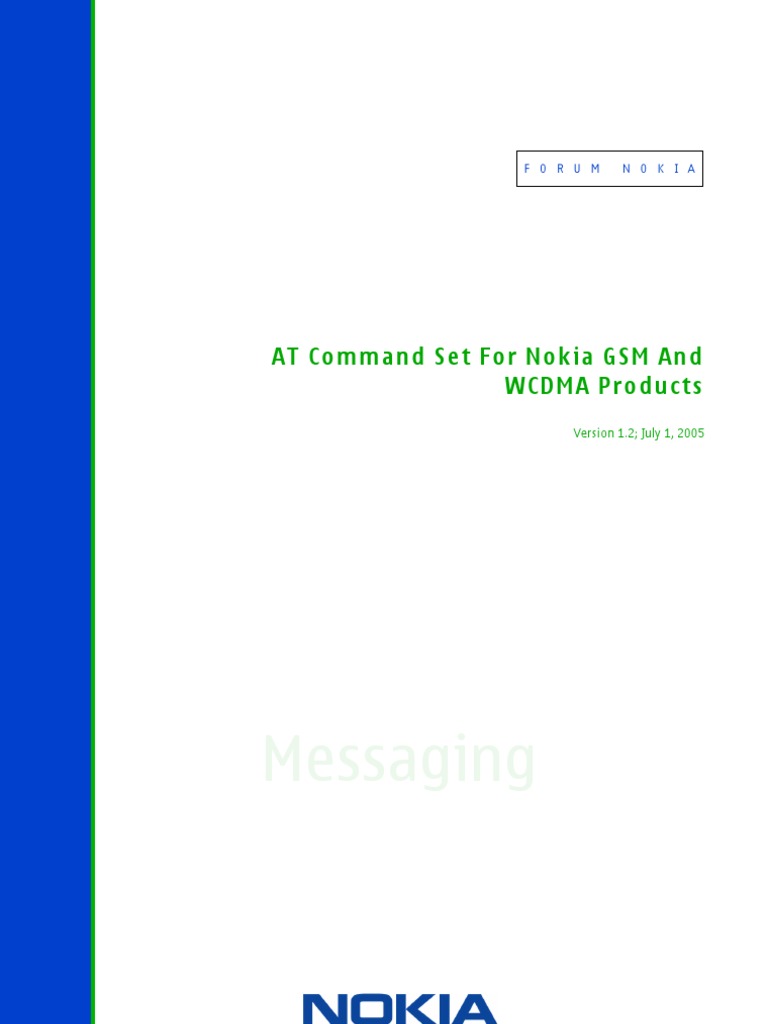 At Command Set For Nokia GSM and WCDMA Products v1 2 en | PDF ...
