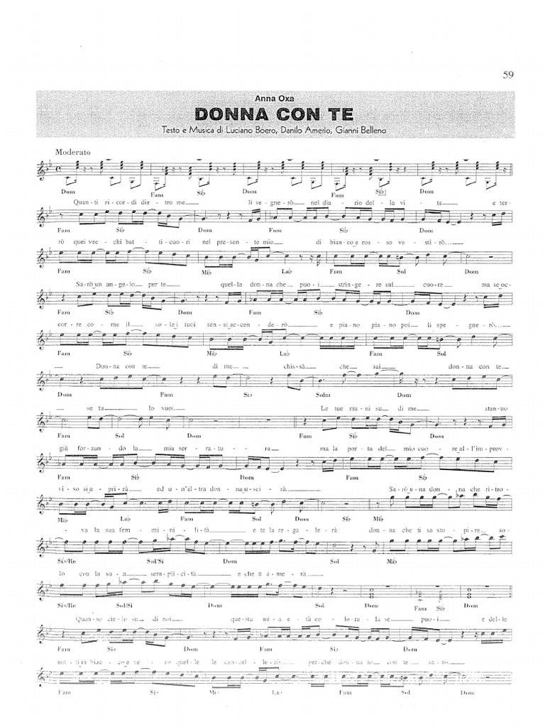 Anna Oxa - Donna Con Te | PDF