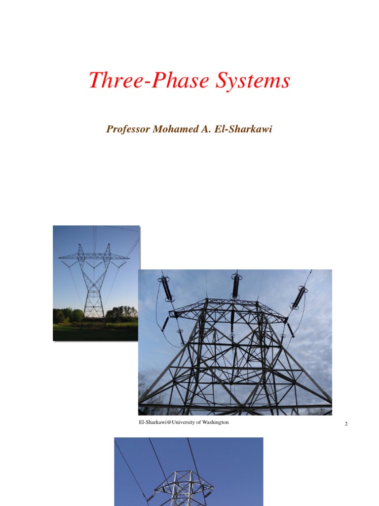 Three-Phase Systems: Professor Mohamed A. El-Sharkawi | PDF ...