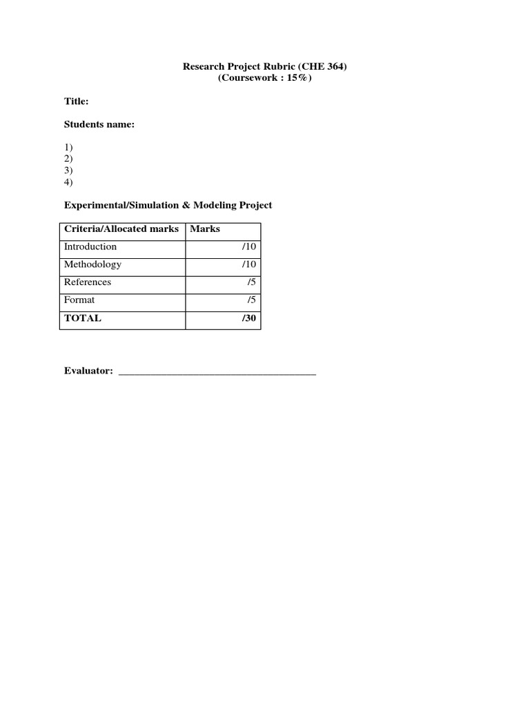 Rubric Progress Report Students | PDF | Rubric (Academic)