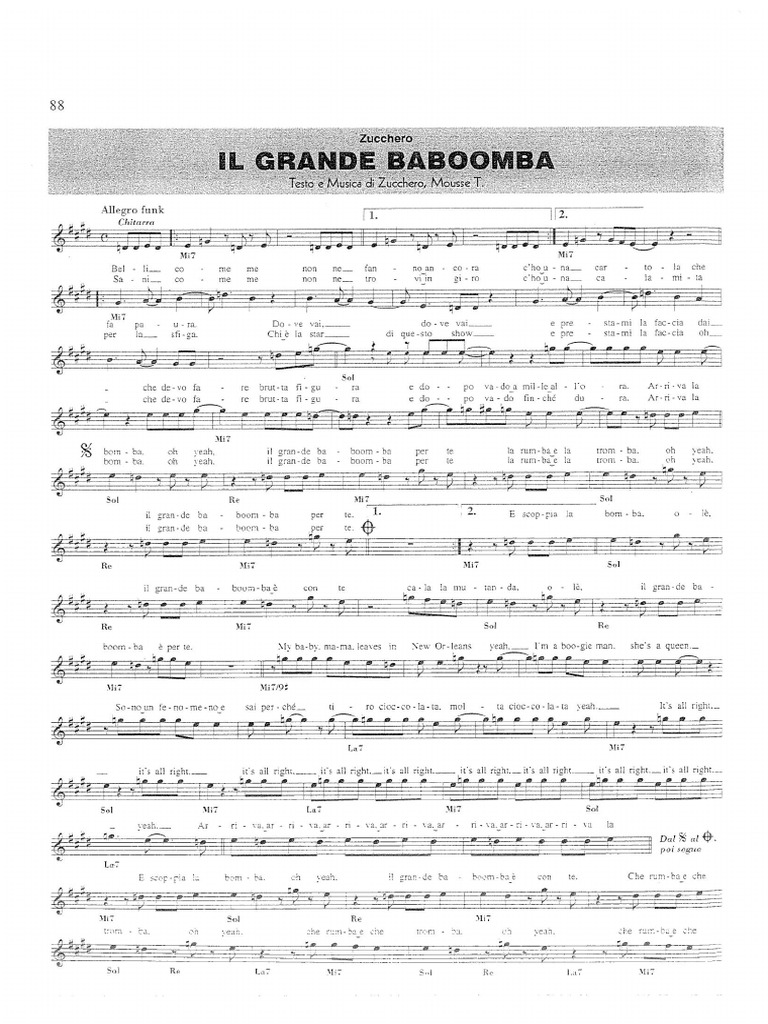 Zucchero - Il Grande Baboomba | PDF