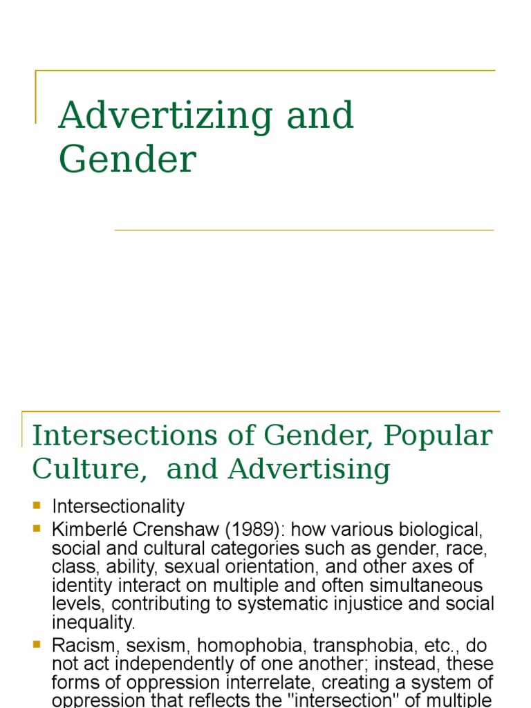 Gender Dynamics in Advertising Analysis | PDF | Gender | Gender Studies