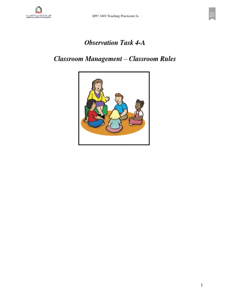 Observation Task 4-A | PDF | Classroom Management | Teachers