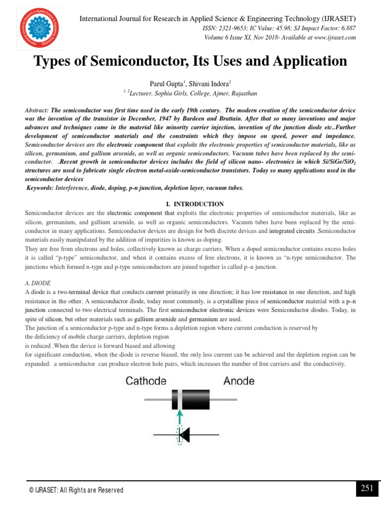 Types of Semiconductor, Its Uses and Application | PDF | Semiconductor ...