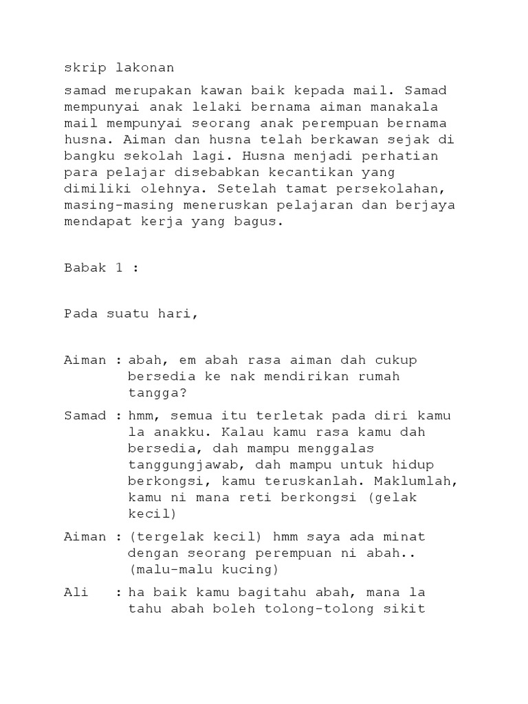 Skrip Lakonan GSB | PDF