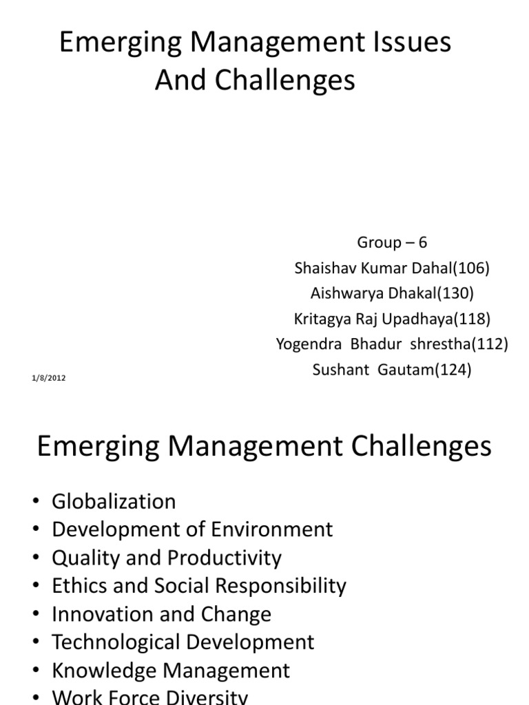 Emerging Management Issues and Challenges | PDF | Business Ethics | Innovation